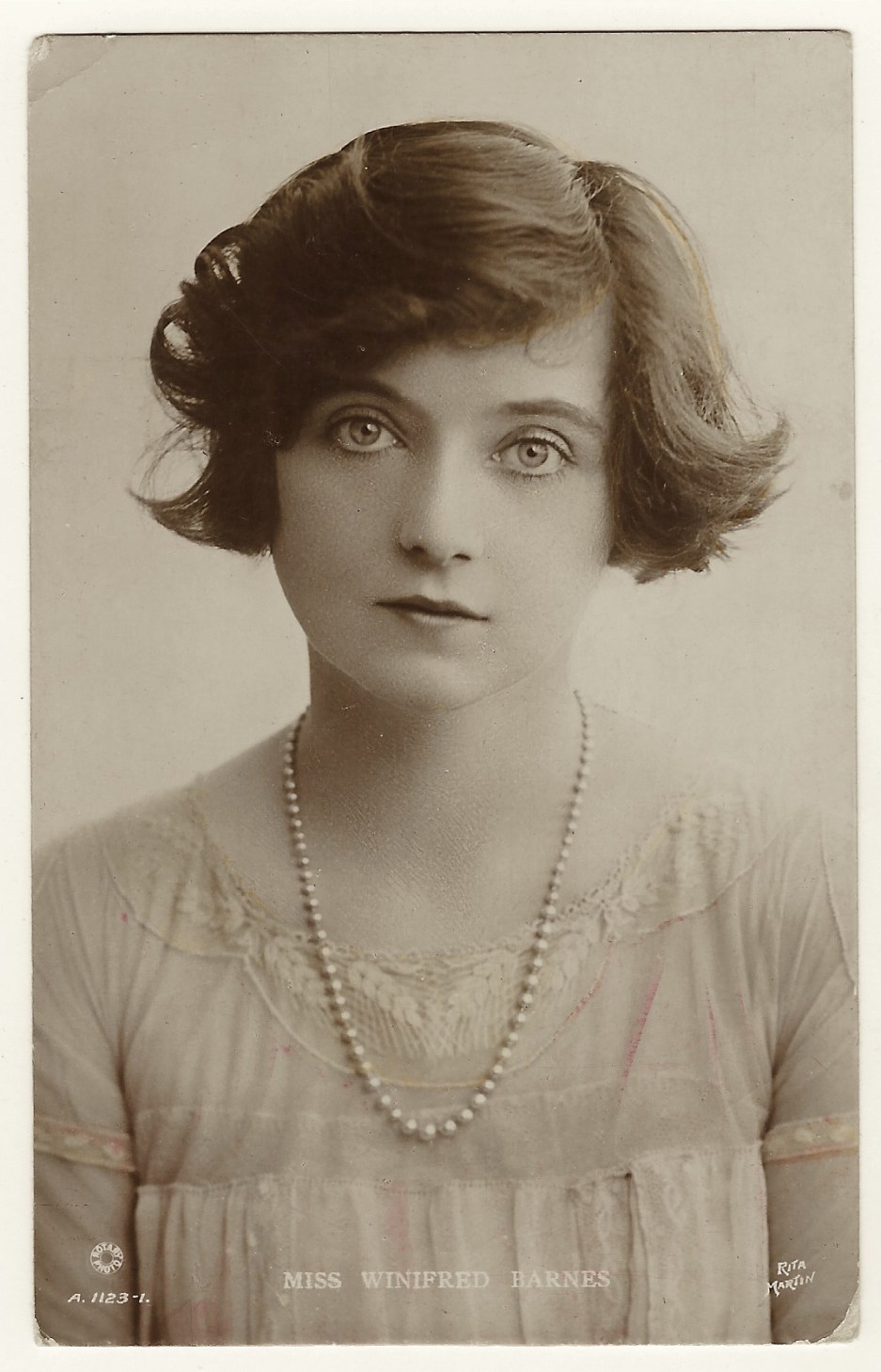 TWO PORTRAITS OF BEAUTIFUL BRITISH ACTRESS/SINGER: WINIFRED BARNES ...