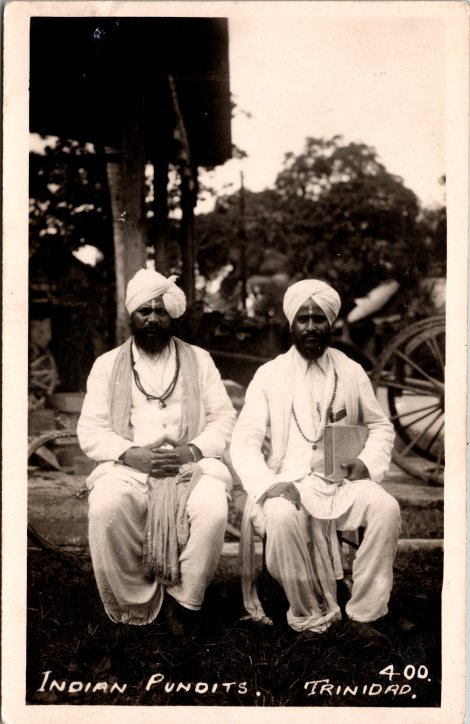 INDIAN PUNDITS : TRINIDAD : HINDUISM : RPPC (c 1930’s) | THE CABINET ...